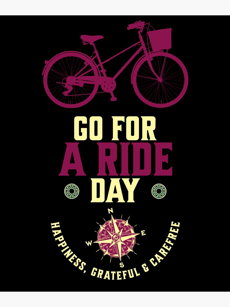 "Go for a ride day Let's ride" Sticker for Sale by APsquare | Redbubble