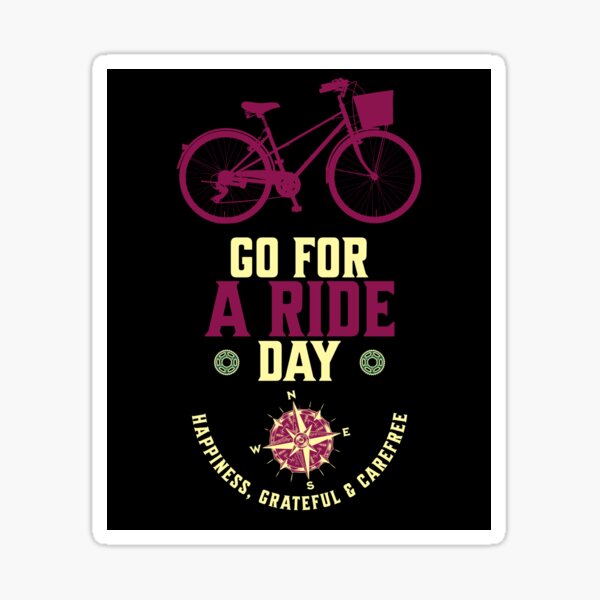 "Go for a ride day Let's ride" Sticker for Sale by APsquare | Redbubble
