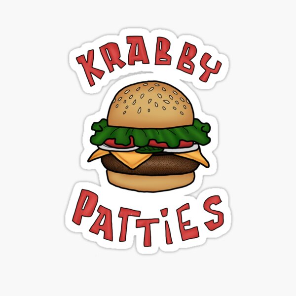 "Krabby Patties" Sticker for Sale by FoliumDesigns | Redbubble