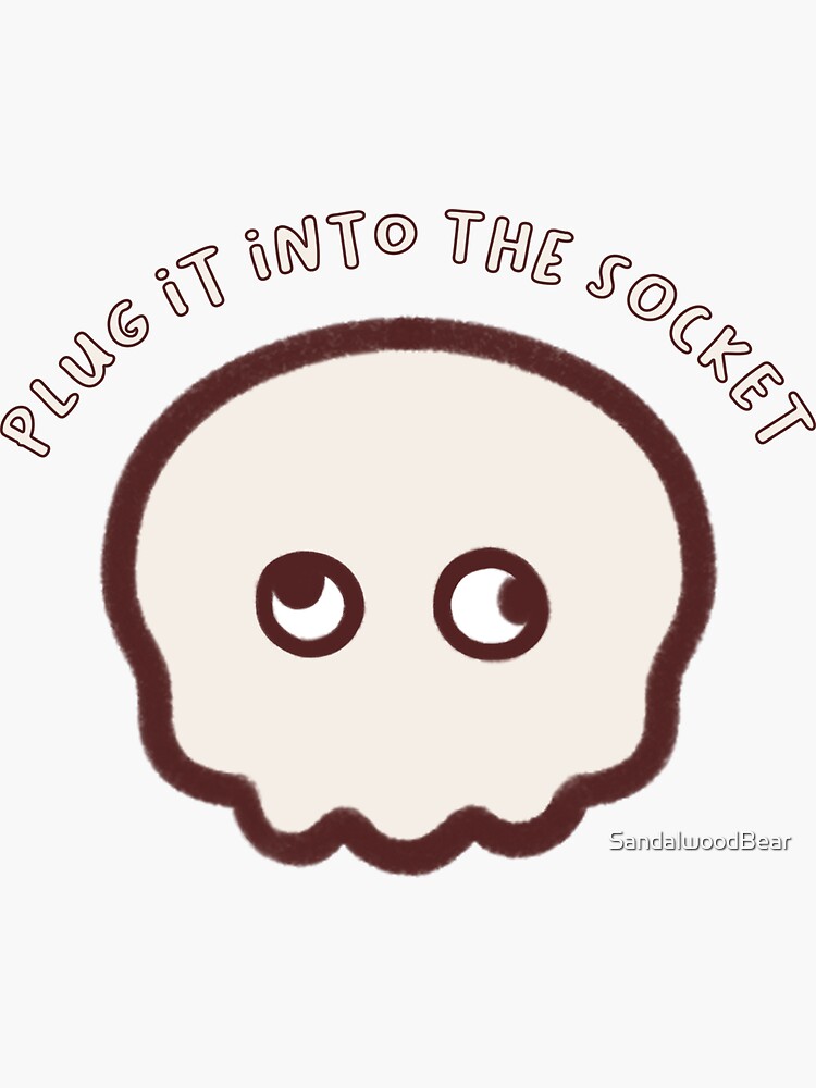 "Plug it into the socket - Skully" Sticker for Sale by SandalwoodBear ...