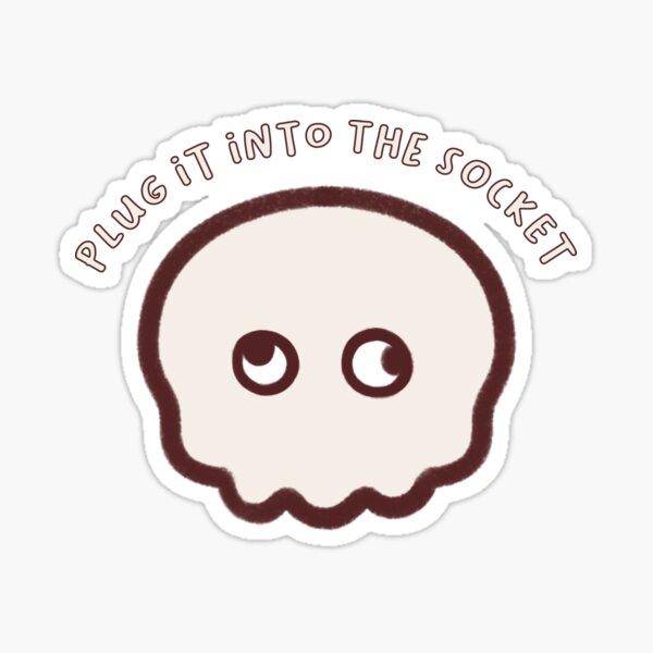 "Plug it into the socket - Skully" Sticker for Sale by SandalwoodBear ...