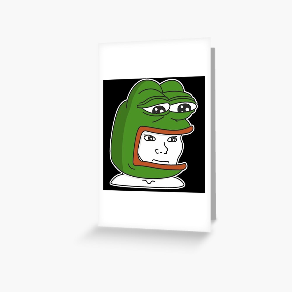 "Fake Sad Pepe Meme" Greeting Card for Sale by Juanscorner | Redbubble