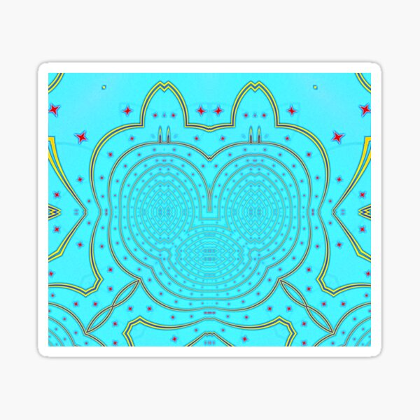 "ARUBA - ABSTRACT ARUBA FLAG PATTERN - ONE HAPPY ISLAND" Sticker for ...