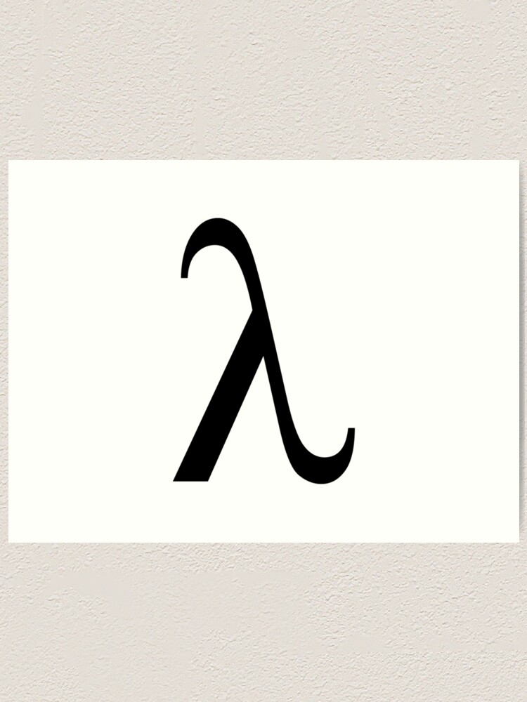 "The Greek Letter Lambda" Art Print for Sale by LKKeen | Redbubble