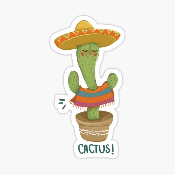 "Copy of dancing cactus" Sticker for Sale by KholoodIllust | Redbubble