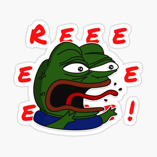 "Angry Pepe Reee!" Sticker for Sale by bghbgh012 | Redbubble