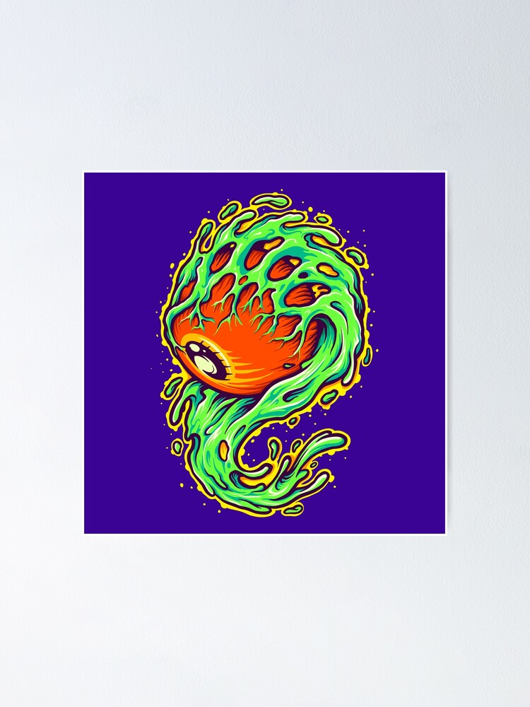 "one eye monster melt halloween" Poster for Sale by leen12 | Redbubble