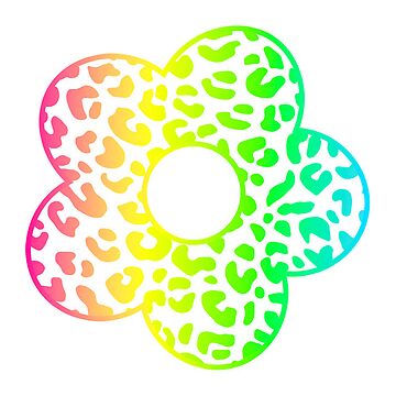 "rainbow flower" Sticker for Sale by futuremilf420 | Redbubble