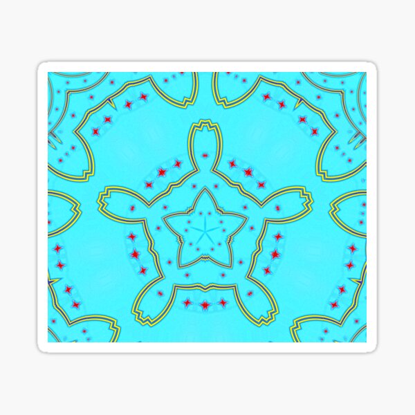 "ARUBA - ABSTRACT ARUBA FLAG PATTERN - ONE HAPPY ISLAND" Sticker for ...