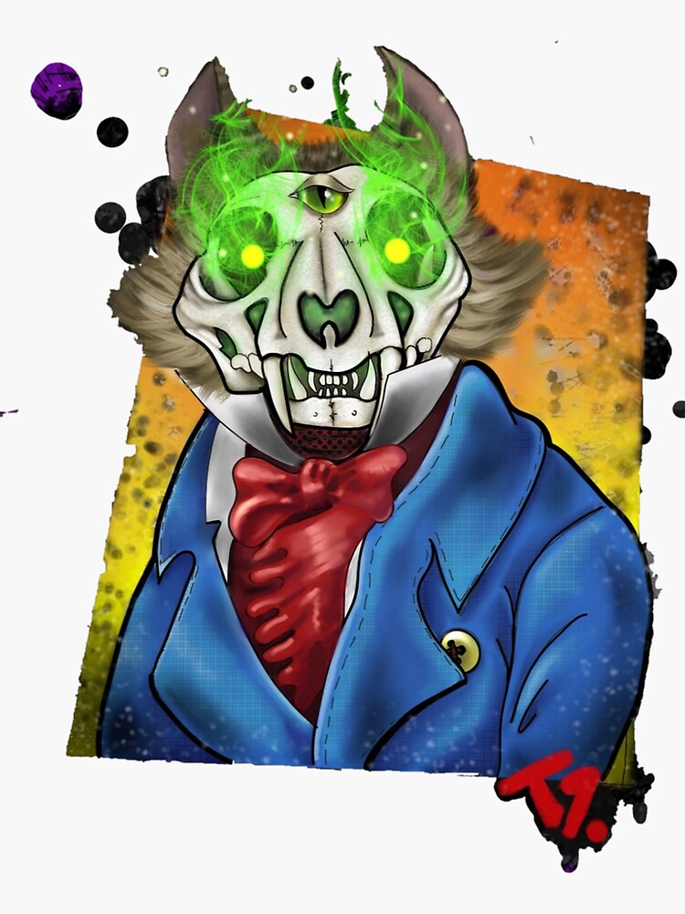 "Voodoo wolf" Sticker for Sale by Mrtravicimo | Redbubble