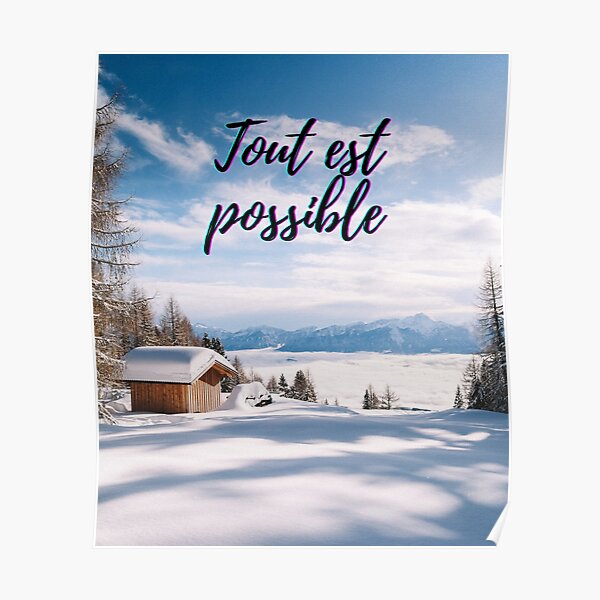 "Anything is possible - popular french quotes theme gifts " Poster for ...