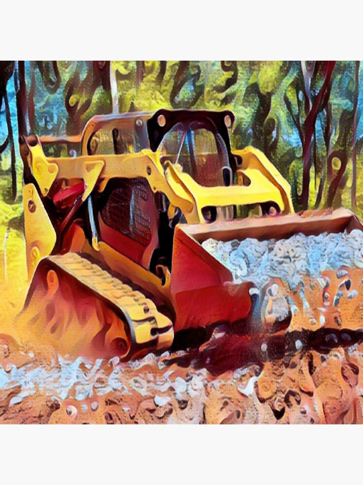 "Excavator Digger Rainbow Art" Sticker for Sale by RainbowLush | Redbubble