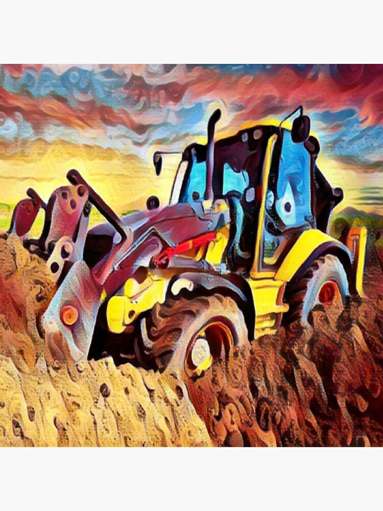 "Excavator Digger Rainbow Art" Sticker for Sale by RainbowLush | Redbubble