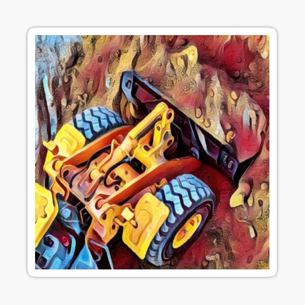 "Excavator Digger Rainbow Art" Sticker for Sale by RainbowLush | Redbubble