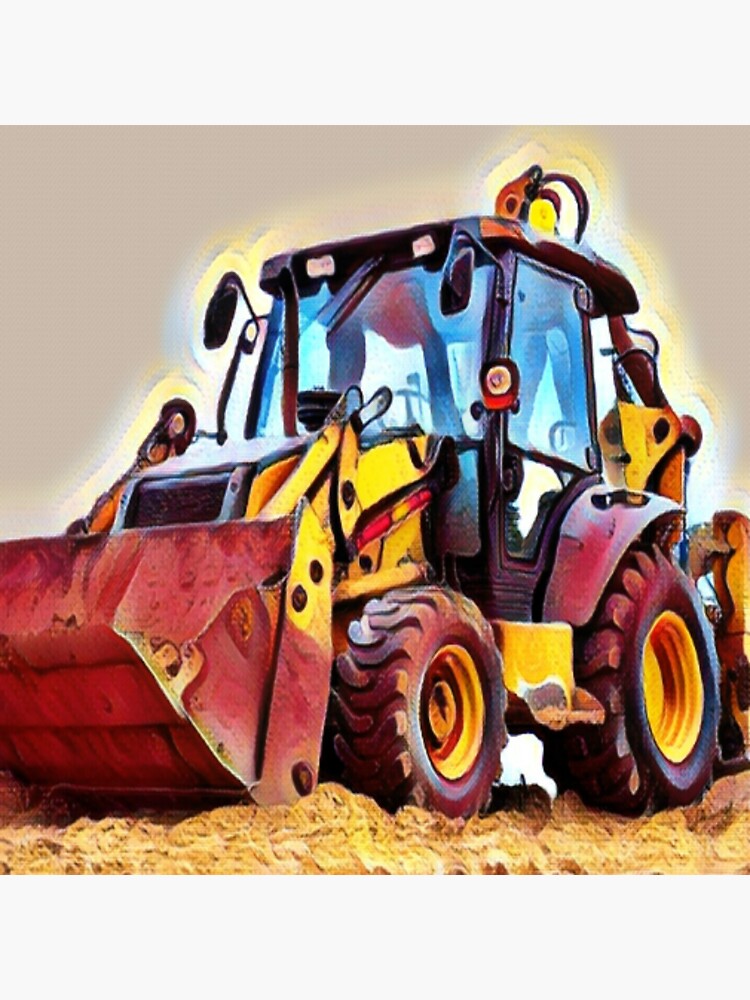 "Excavator Digger Rainbow Art" Sticker for Sale by RainbowLush | Redbubble