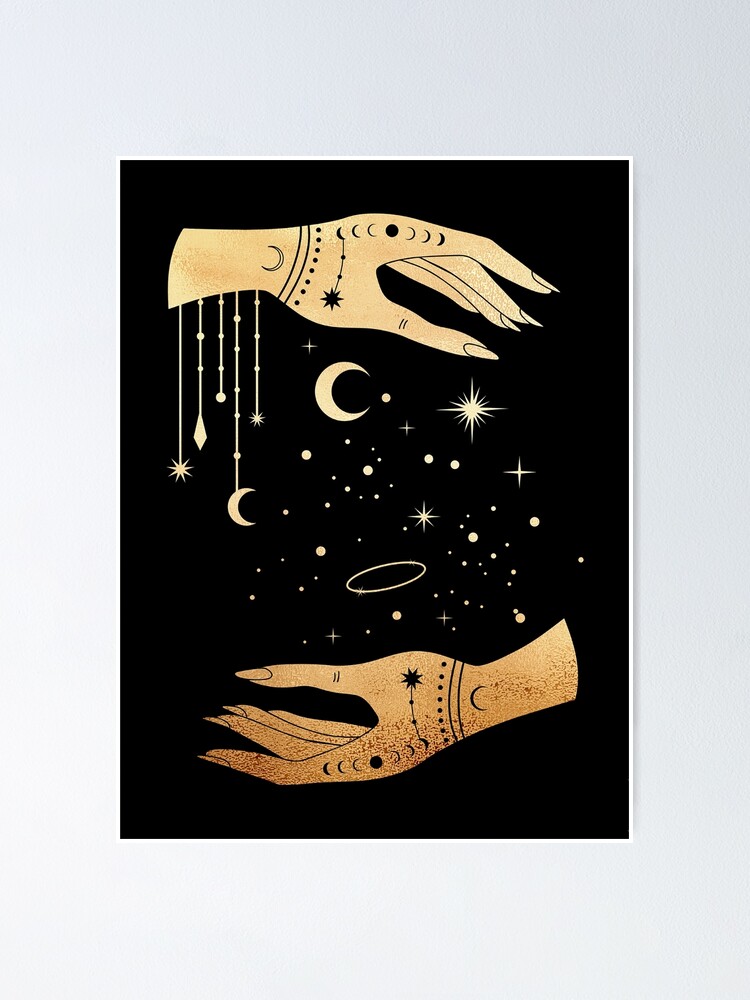 "Galactic Balance Magic Hands" Poster for Sale by barbeciminod | Redbubble