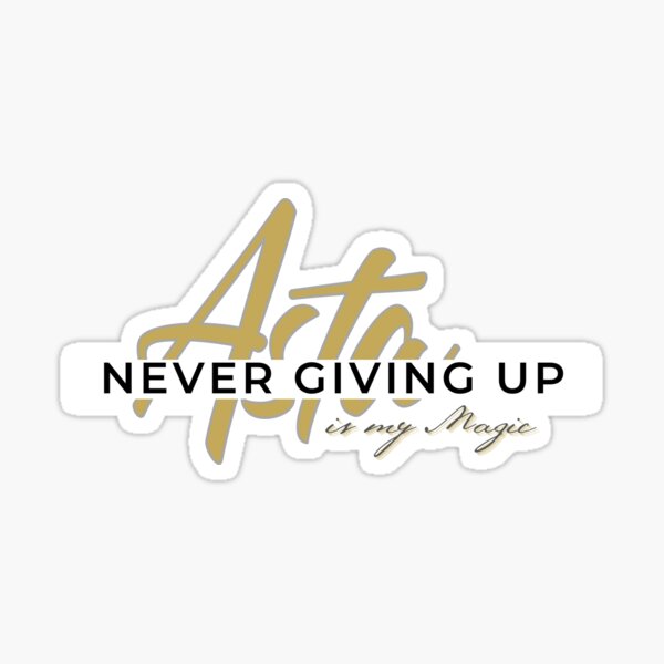 "Never Giving up is my Magic - Black Bull Asta Black Clover" Sticker ...