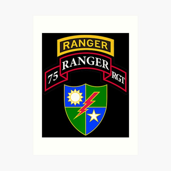 "US Army Ranger - 75th Regiment Scroll, Ranger Tab, DUI Premium" Art ...