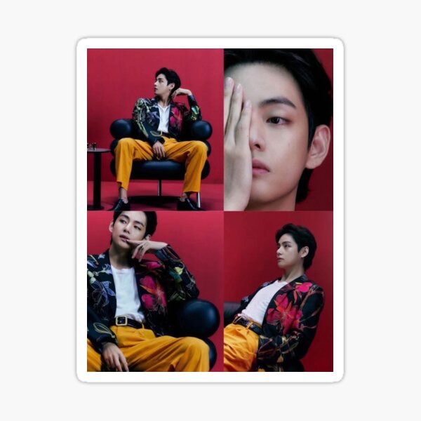 "Kim Taehyung bts v" Sticker for Sale by loonelywhale | Redbubble