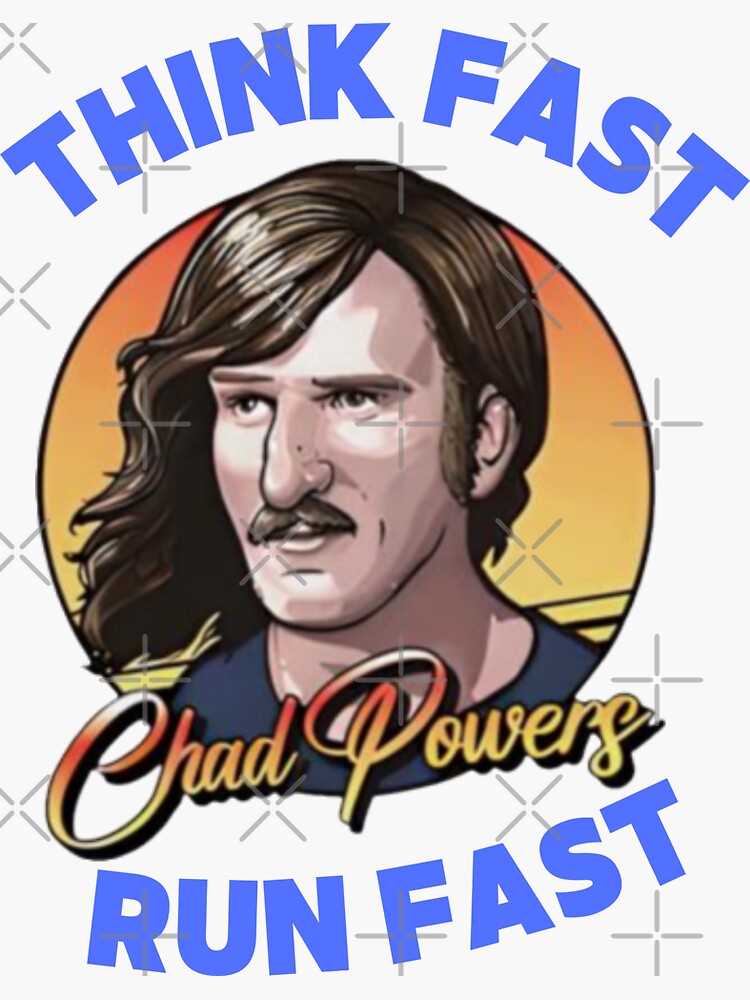 "Eli Manning Chad Power think fast run fast" Sticker for Sale by ...