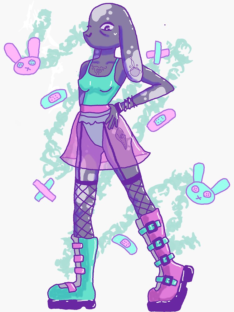 "bunny girl alt aesthetic" Sticker for Sale by l-huitre | Redbubble