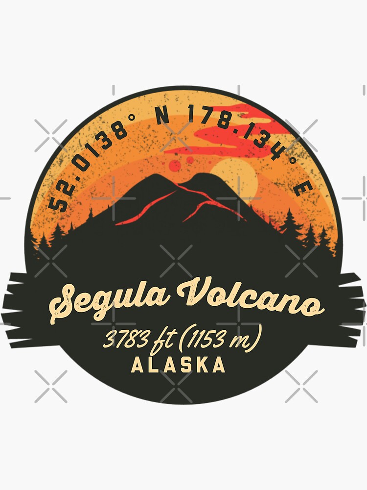 "Segula Peak Volcano Souvenir Badge Alaska" Sticker for Sale by ...