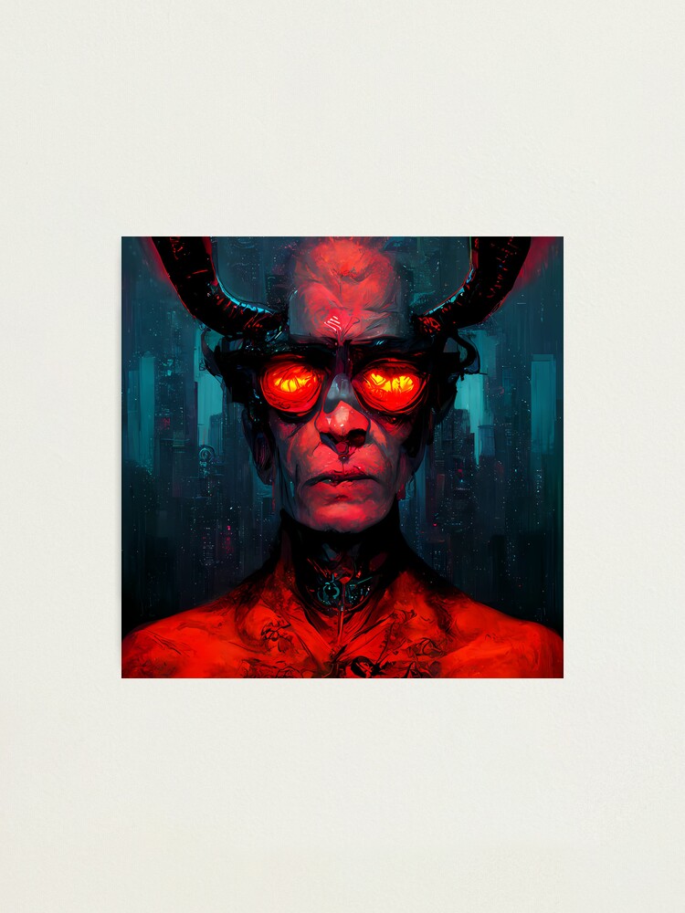 "Cyberpunk Satan" Photographic Print for Sale by SignVisuals | Redbubble