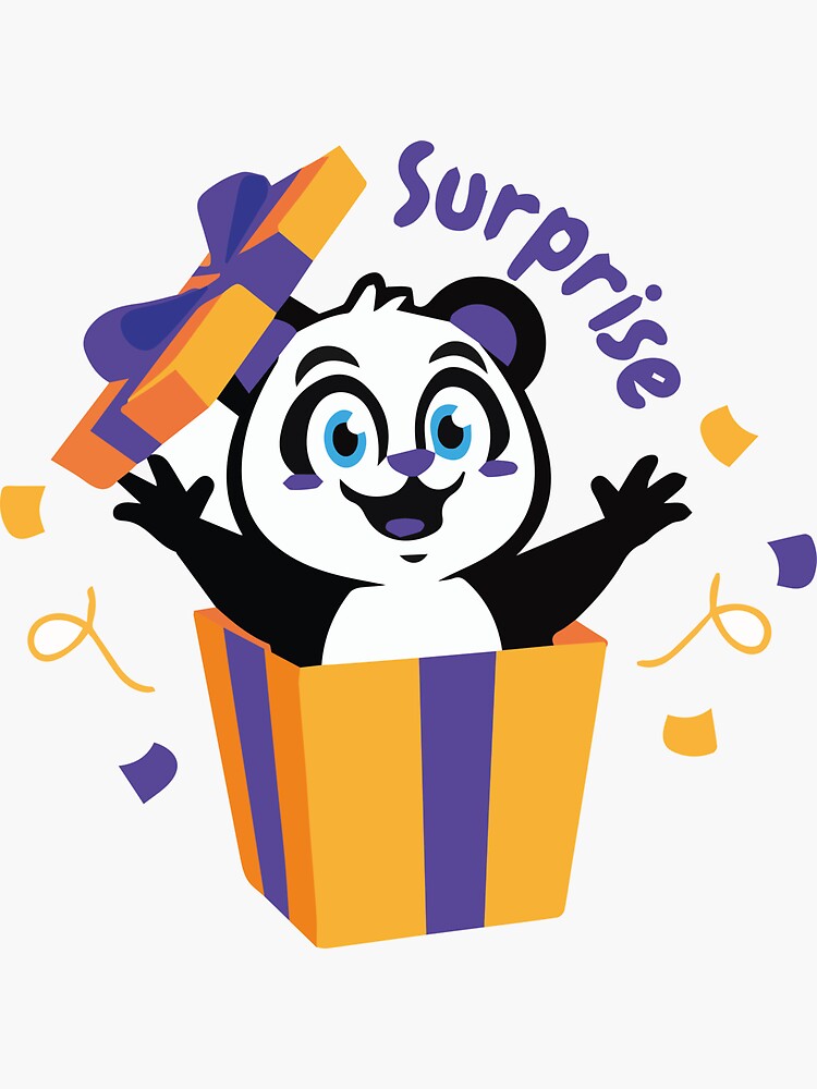 "The special group of moody pandas with condition " surprise "" Sticker ...