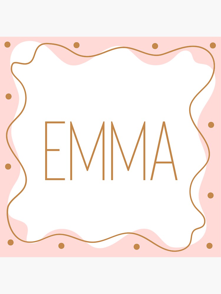 "Emma, girl's name, personalised name " Sticker for Sale by ScandiStuff ...