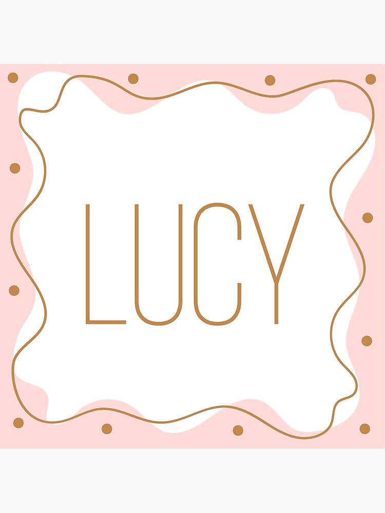 "Lucy, girl's name, personalised name " Poster for Sale by ScandiStuff ...