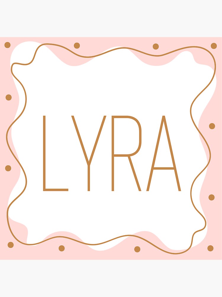 "Lyra, girl's name, personalised name " Sticker for Sale by ScandiStuff ...