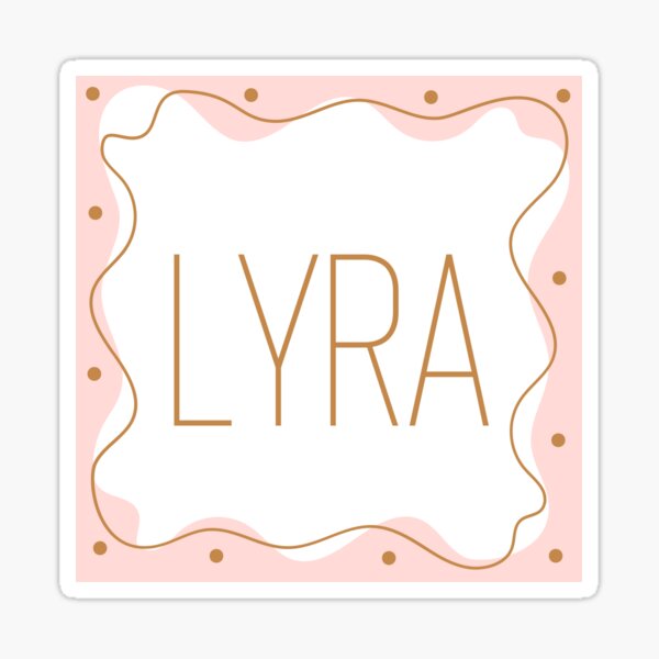 "Lyra, girl's name, personalised name " Sticker for Sale by ScandiStuff ...