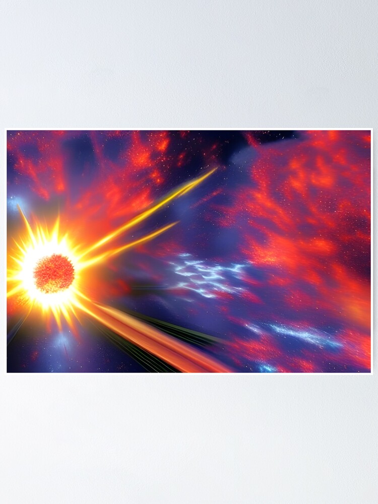 "Exploding Sun in Space, Ai Generated Art " Poster for Sale by GeminiSq ...