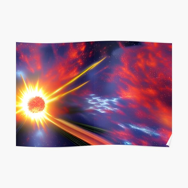 "Exploding Sun in Space, Ai Generated Art " Poster for Sale by GeminiSq ...