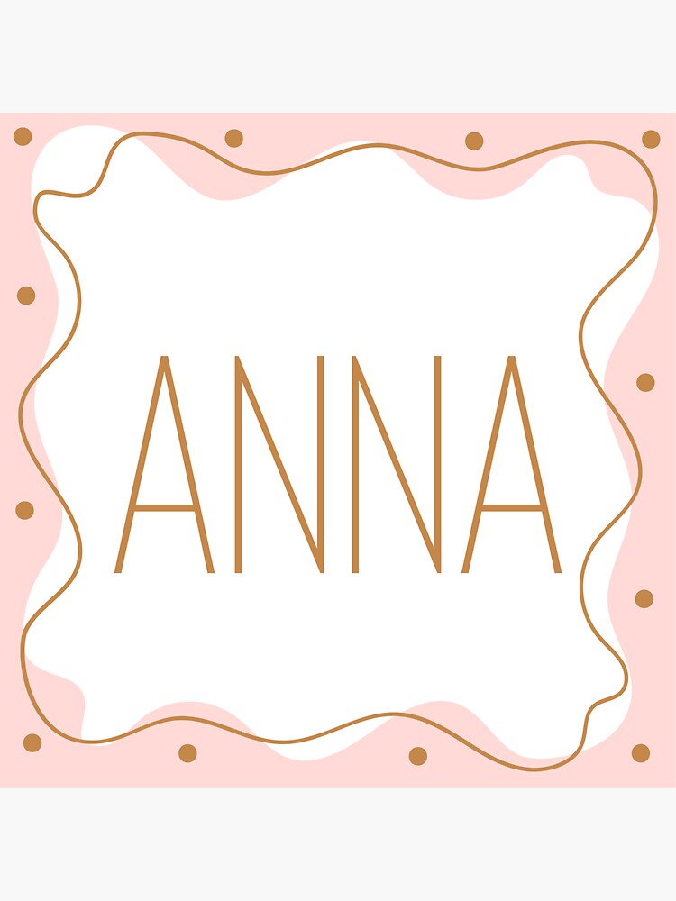 "Anna, girl's name, personalised " Sticker for Sale by ScandiStuff ...