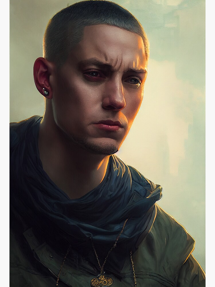 "rapper portrait" Sticker for Sale by Nebulae29 | Redbubble