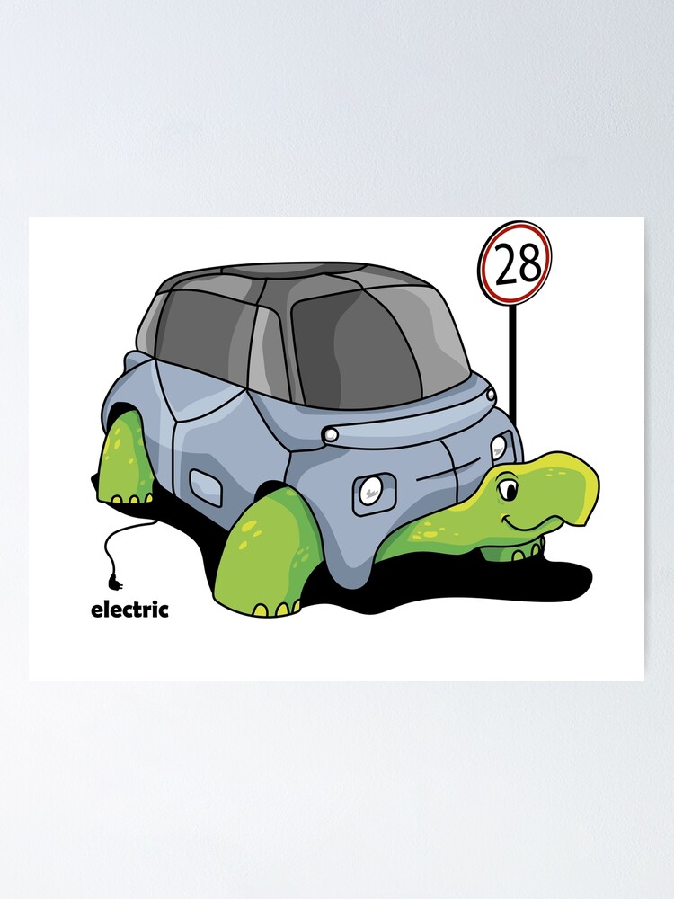 "Citroen Ami Electric Turtle 28mph" Poster for Sale by jaffagear ...