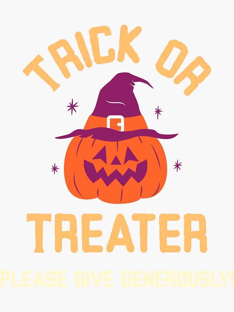 "Trick or Treater - please give generously! Halloween night pumpkin ...