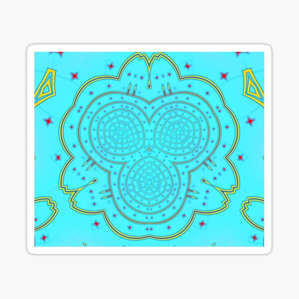 "ARUBA - ABSTRACT ARUBA FLAG PATTERN - ONE HAPPY ISLAND" Sticker for ...