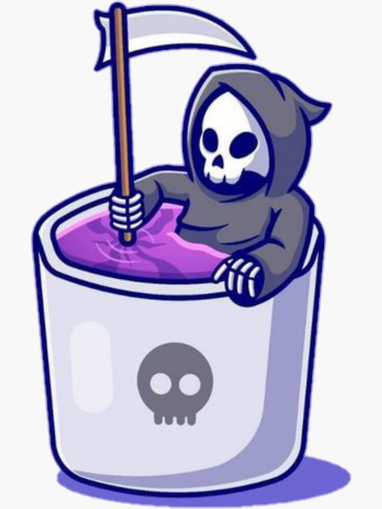 Toxic Skull Grim Reaper Sticker For Sale By Andrecasper Redbubble