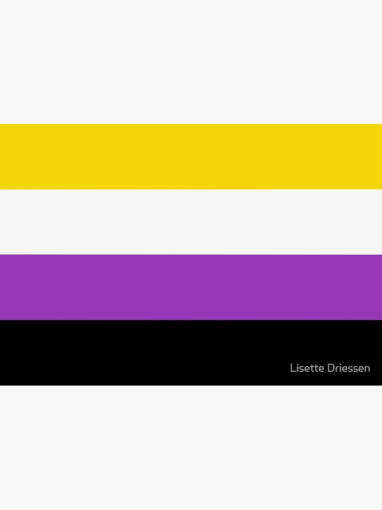 "Non-Binary Flag Colors" Poster for Sale by LisetteDrie | Redbubble