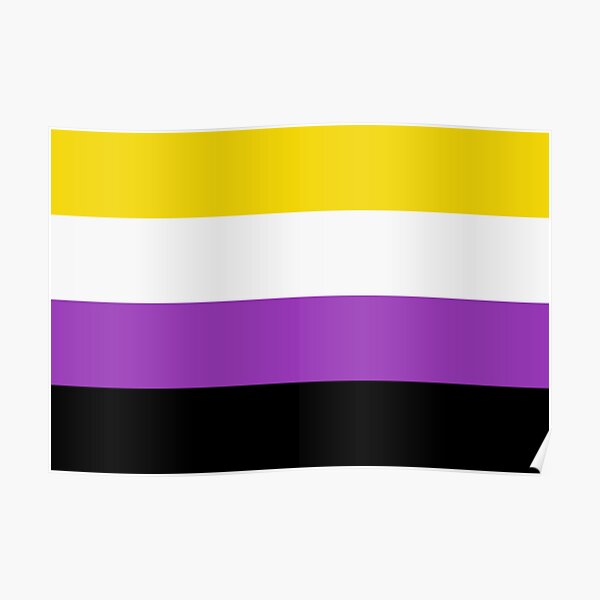 "Non-Binary Flag Colors" Poster for Sale by LisetteDrie | Redbubble