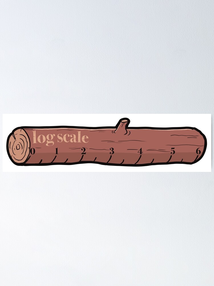 "log scale (for log transformation)" Poster for Sale by TrailMixArt ...