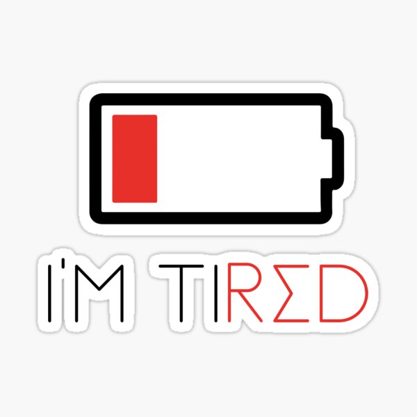 "Low Battery please recharge " Sticker for Sale by Lorenzo2405 | Redbubble