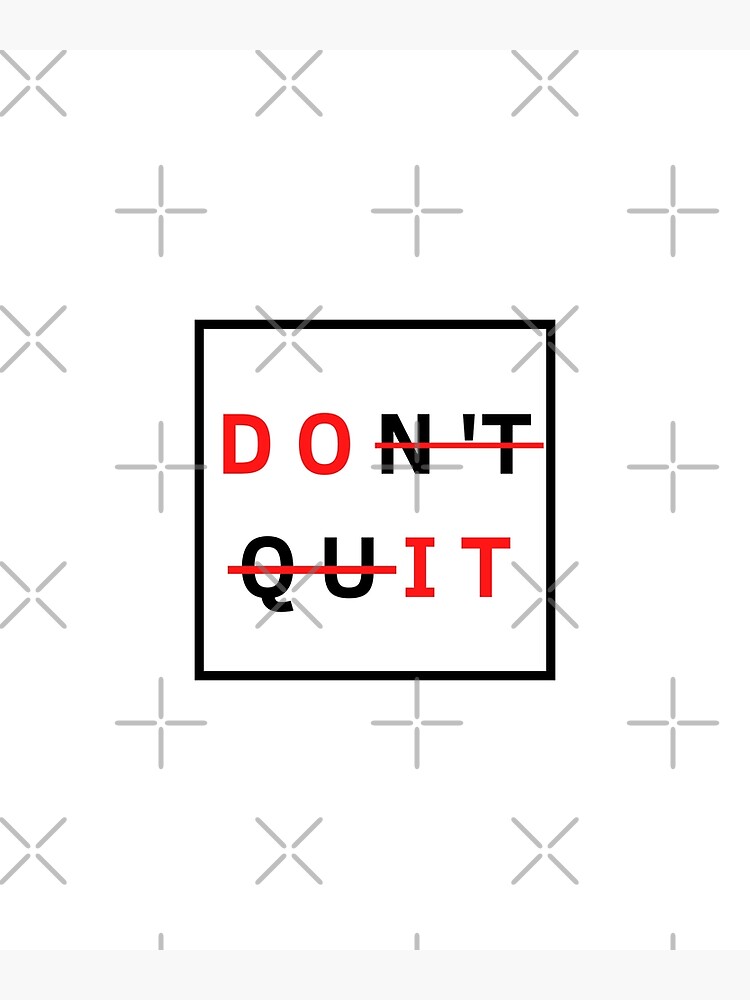 "Don't quit icon motivational Sticker red-black " Poster for Sale by ...