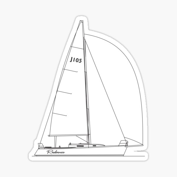 "J105 Radiance Line Drawing" Sticker for Sale by G-B-C-A | Redbubble