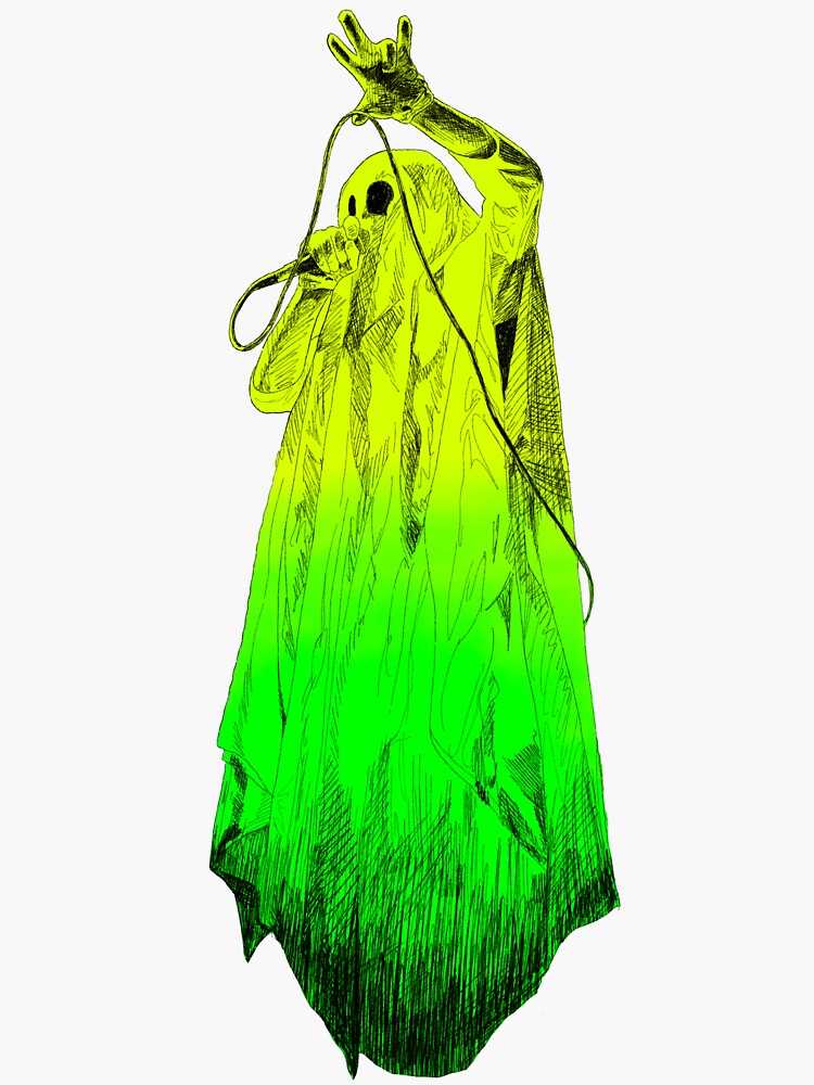 "neon ghost " Sticker for Sale by meechu | Redbubble