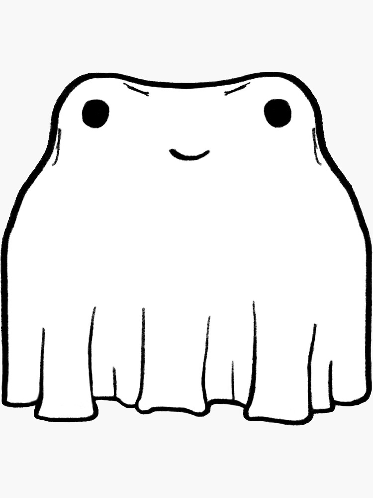 "Frog disguised as a ghost" Sticker for Sale by Skawn- | Redbubble