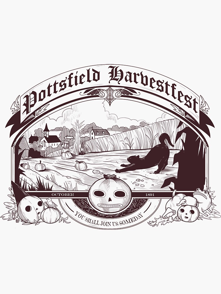 "over the garden wall pottsfield harvestfest" Sticker for Sale by ...