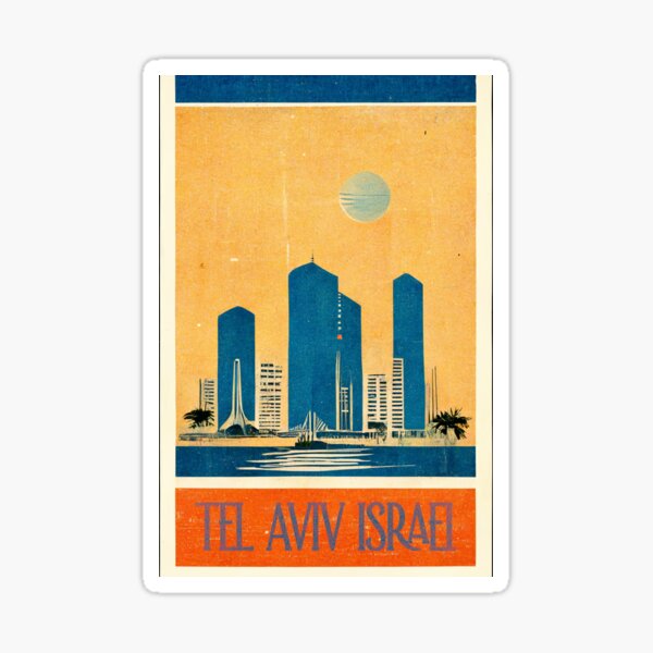 "TEL AVIV ISRAEL VINTAGE POSTER" Sticker for Sale by hananack | Redbubble
